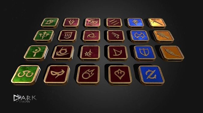 FF 14 Job Icons 3d model