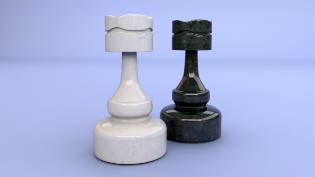 chess piece - rook 3d model