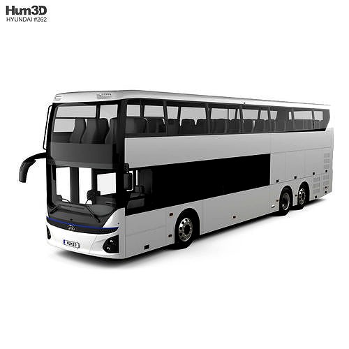 Hyundai Elec City Double-Decker Bus 2021 3d model