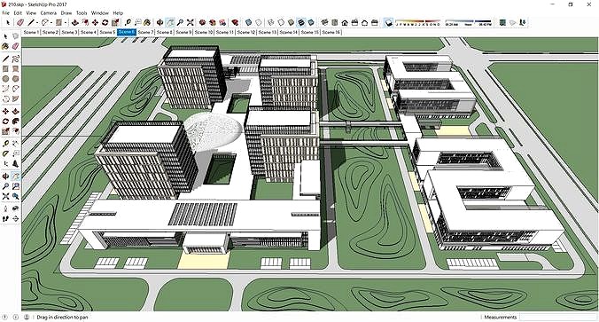 Sketchup Commercial Office Complex 210 3d model