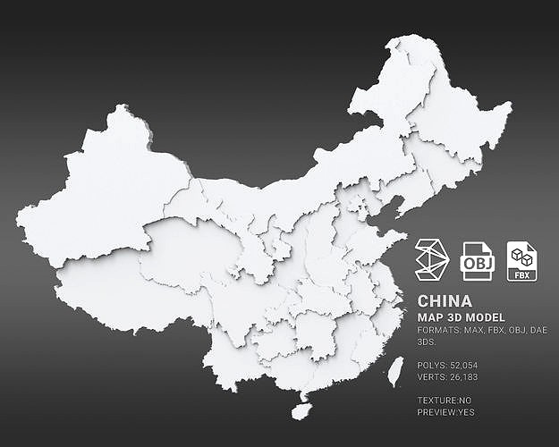 China Map 3d model