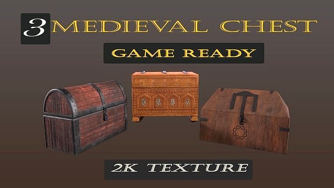 Game ready Mediveal Chests 3d model