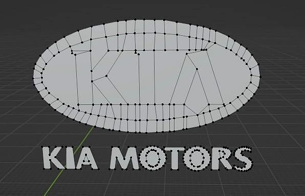 Kia 3D Logo model