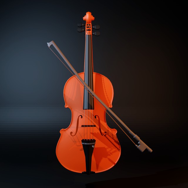 violin 3d model