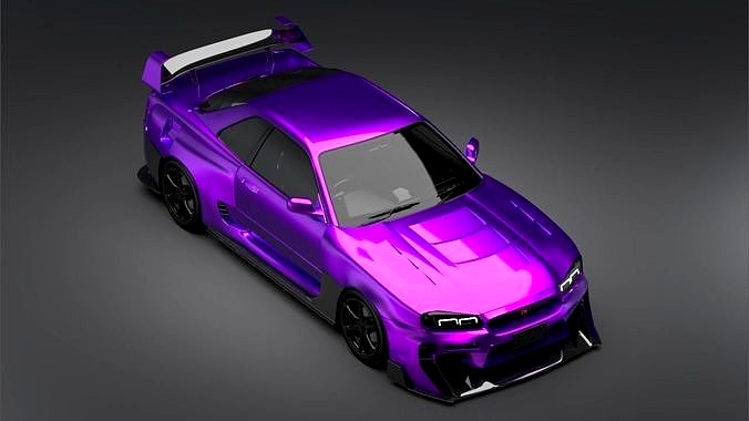Nissan Skyline R34 STAGE2 Hycade 3D Model HQ Detail