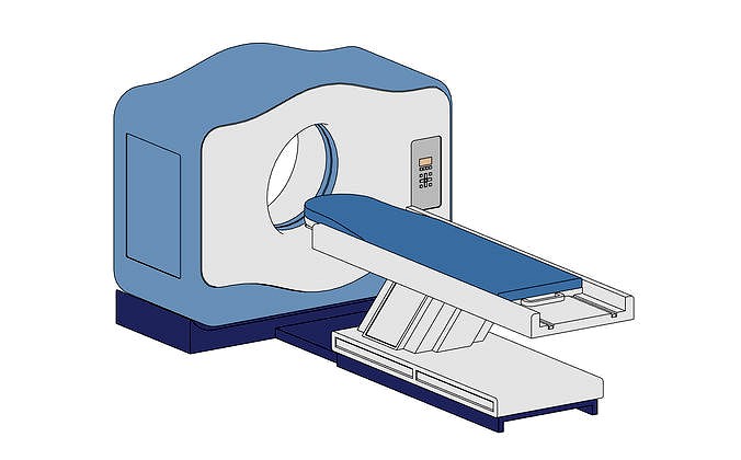 MRI scanner - Medical Equipment - Parametric Revit family 3d model