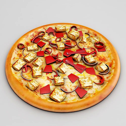 Paneer pizza 3d model