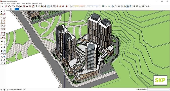 Sketchup Commercial Complex P7 3d model