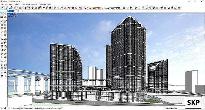 Sketchup Commercial Complex P2 3d model