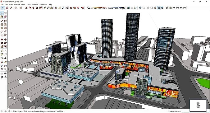 Sketchup Commercial Complex N7 3d model