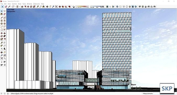 Sketchup Commercial Complex N5 3d model