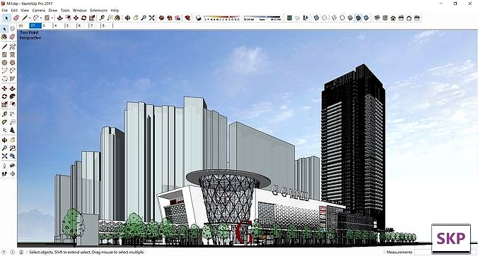 Sketchup Commercial Complex M3 3d model