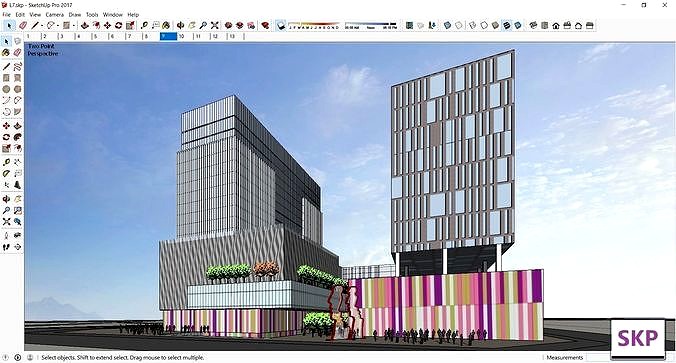 Sketchup Commercial Complex L7 3d model