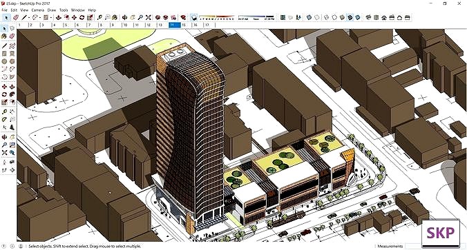 Sketchup Commercial Complex L5 3d model