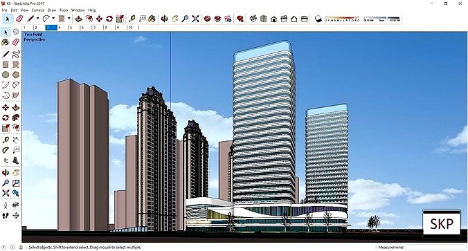 Sketchup Commercial Complex K5 3d model
