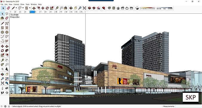 Sketchup Commercial Complex C2 3d model