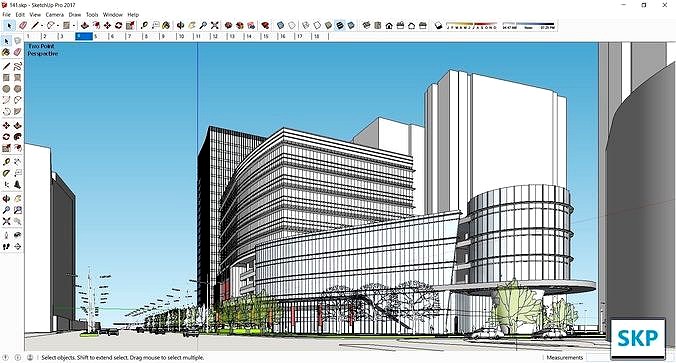 Sketchup Commercial Complex 141 3d model