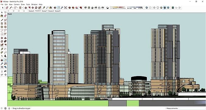 Sketchup Commercial Complex 108 3d model