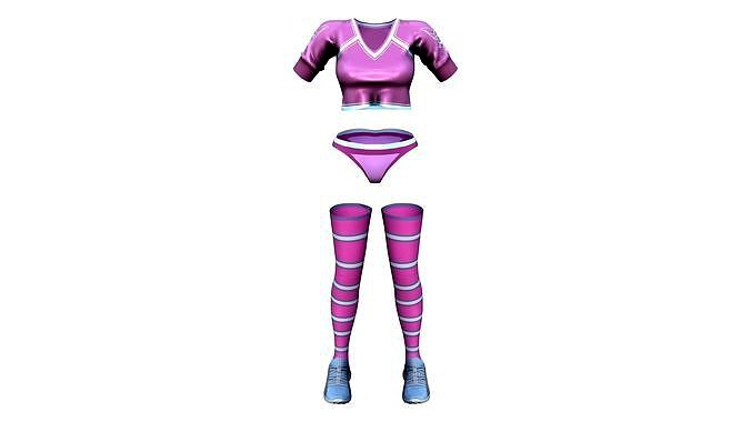 Neon Flashing Animated Outfit 3d model