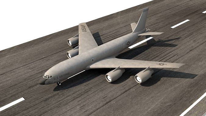 Douglas KC-135 Military Aircraft Low-poly 3D model