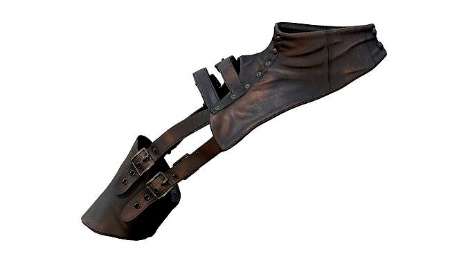 Steampunk Leather Shoulder Armour 3d model