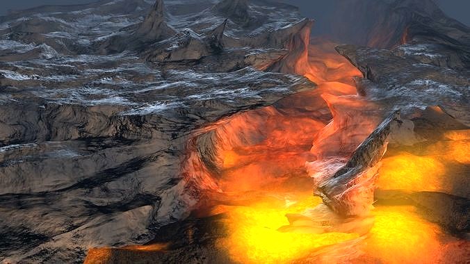 volcano 3d model