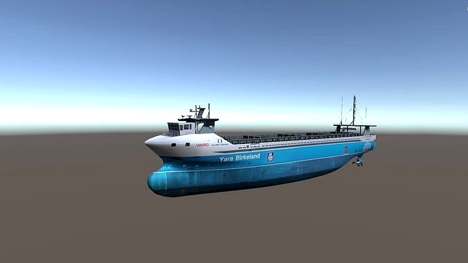 MV Yara Birkeland ship 3d model