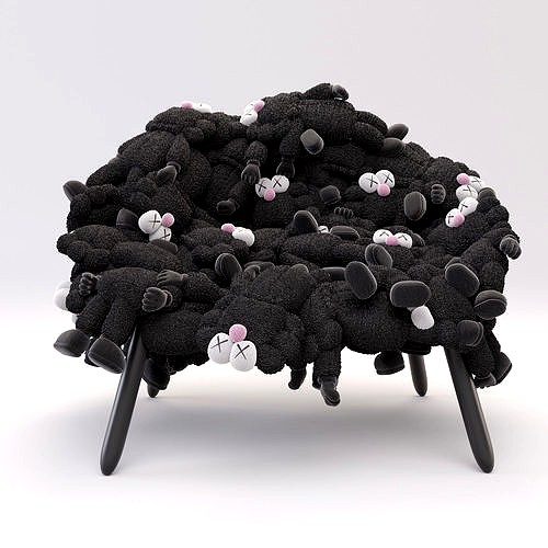 KAWS and Campana chair 3d model
