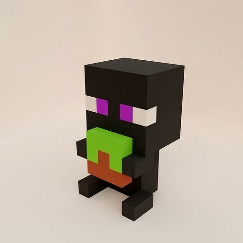 Enderman monster minecraft 3d model