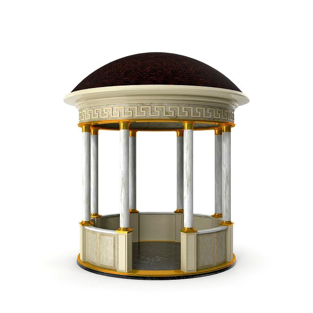 gazebo in the ancient greek classical style 3d model