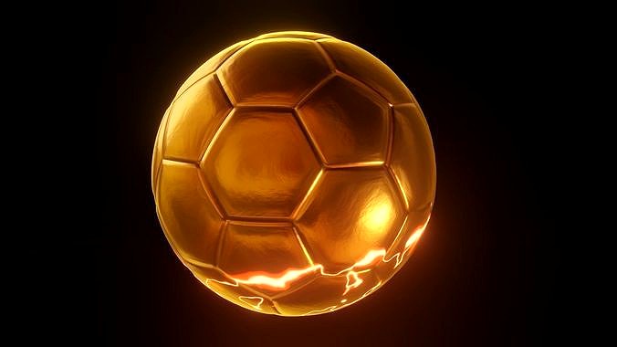 Golden Fire Ball 3D Model