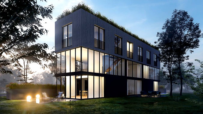 Residential building LUMION12 ARCHICAD SKETCHUP 3d model