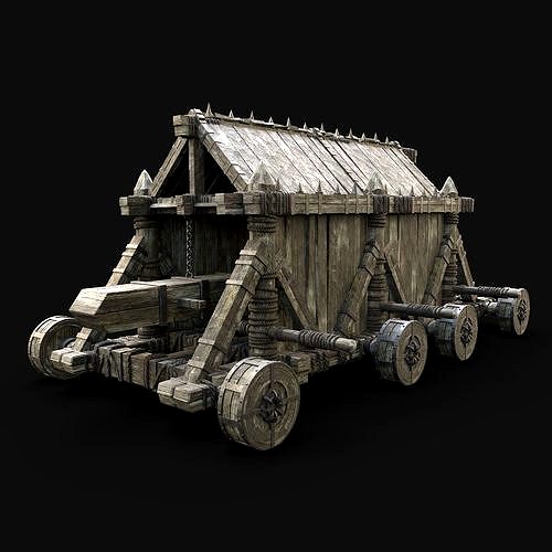 BATTERING RAM MEDIEVAL WAR MACHINE SIEGE ENGINE BATTLE TANK 3d model