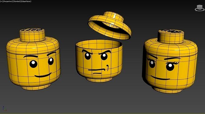 Lego Head - Storage Box 3d model