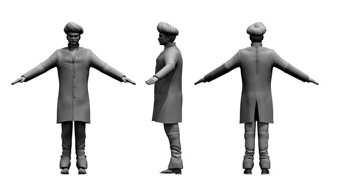 india man 3d model