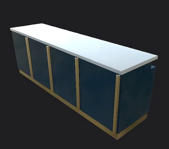 SIDEBOARD PLANWORK cupboard Low-poly Unity ready Low-poly 3D model