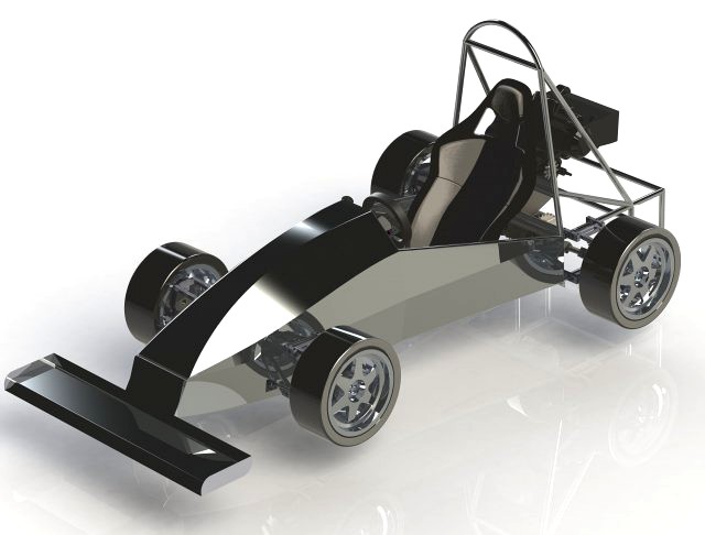 fsae race car assembly according to regulation 3d model