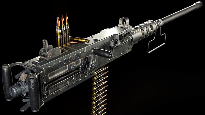 M2 Browning Heavy Machine Gun 3d model
