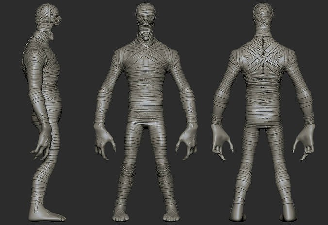 Mummy - Highpoly Zbrush project 3d model