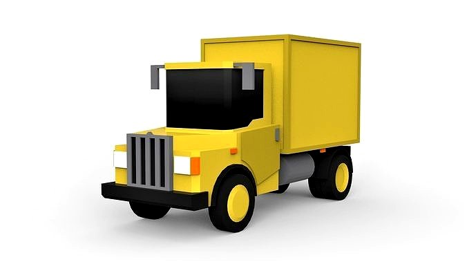 Cartoon Box Truck 1 3d model