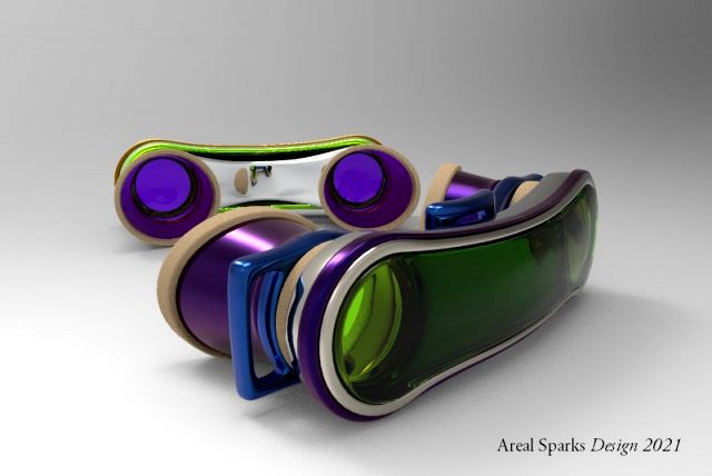 stylized vr goggles 3d model