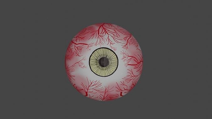 Realistic hazel eye 3d model