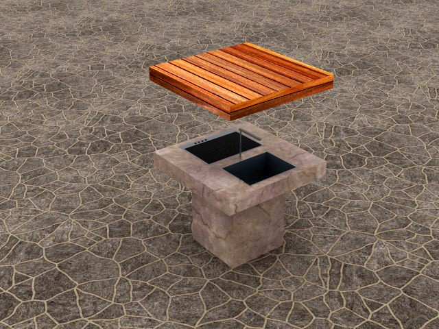 outdoor kitchen 3d model