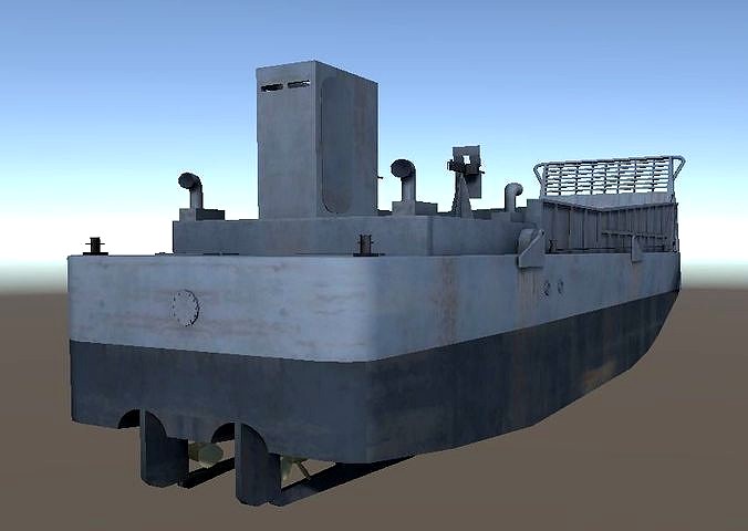 RC Landing Craft LCM 3 low-poly 3d model