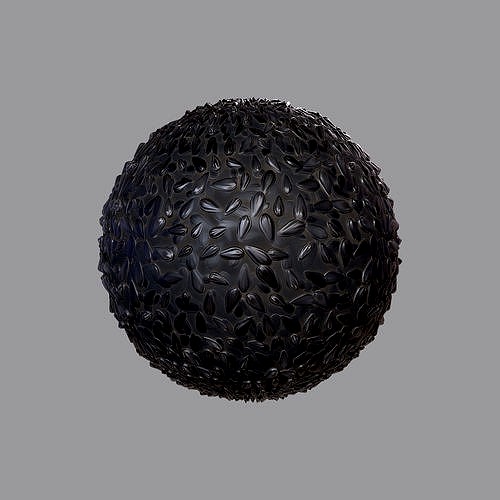 Sunflower seeds - SBS PBR material an TGA textures 3d model