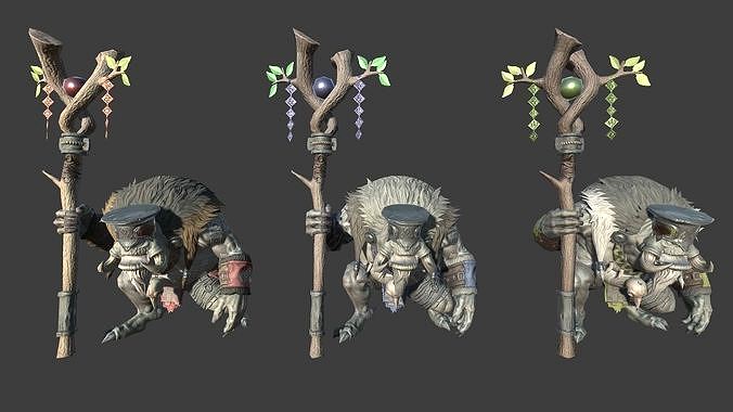 Fantasy RPG Toad Wizard 3d model