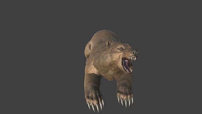 Fantasy RPG Grizzly Bear 3d model