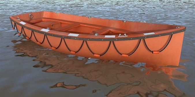 Open type lifeboat 3d model