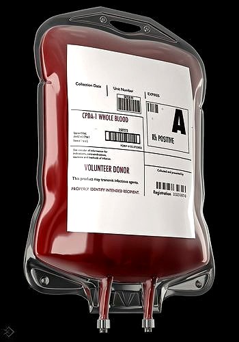 Blood Bag Hospital 3d model