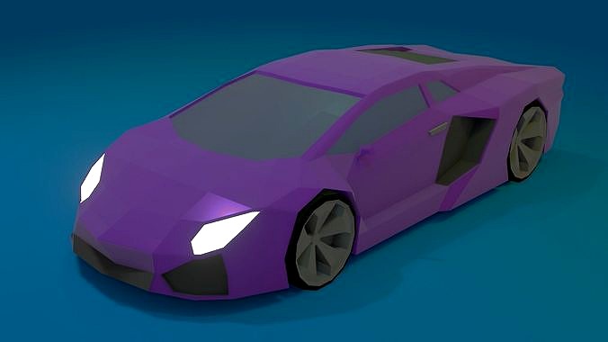 low-poly car 3d model